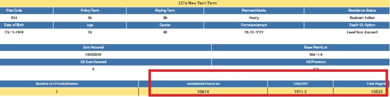 LIC New Tech Term Plan - New online term plan